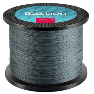 calamus bastion braided fishing line, gray, 300 yds, 20 lb (4 strands)