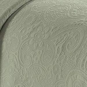 Linen Plus Embossed Coverlet Bedspread Set Oversized Solid Light Green King/California Bed Cover Bedding New # Dana