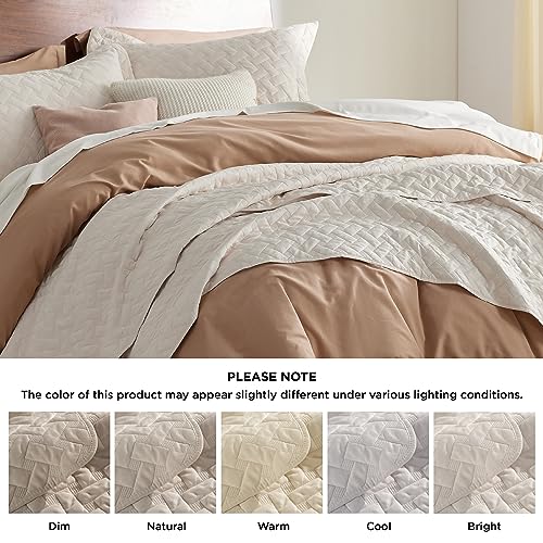 Bedsure King Size Quilt Set - Lightweight Summer Quilt King - Beige Bedspreads King Size - Bedding Coverlets for All Seasons (Includes 1 Quilt, 2 Pillow Shams)