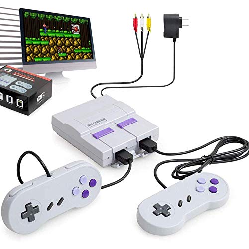 Super Retro Game Console,Classic Mini Console with Built-in 660 Video Games and 2 Classic Controllers,Plug and Play Game System for Kids and Adults