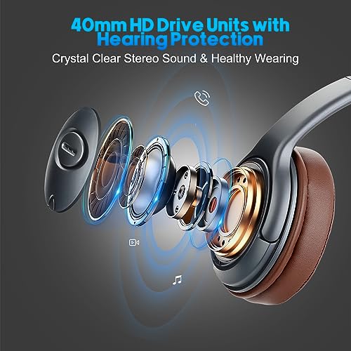 EMAIKER USB Type C Headphones Over Ear Headphone USB C Headset with Noise Cancelling Microphone with Mic Mute Button Audio Control, Works with PC Laptop Cell Phones