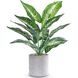 wukoku 16" small fake plants artificial potted faux plants desk plant for home office farmhouse kitchen shelf indoor decor