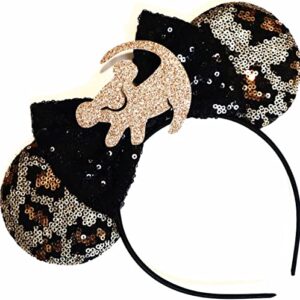 clgift leopard minnie ears, animal kingdom ears, lion king minnie (lion king)