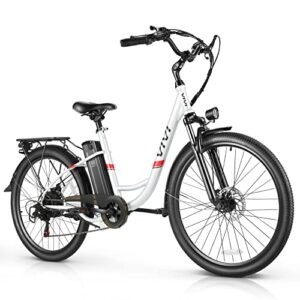 vivi electric bike, 26" electric cruiser bike 500w ebike electric bike for adults, removable battery, professional 7 speed e-bike, electric city commuter bicycle