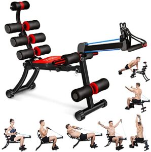 body rhythm 22 in 1 wonder master core & abdominal workout equipment, foldable & adjustable rowing machine, core strength training& abdominal exercise trainers with 22 ways to exercise for home gym.