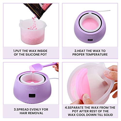 Delanie 2Pcs Silicone Wax Warmer Liner for Hair Removal, Replacement Silicone Wax Pot Wax Bowl, 500ml, 16.9 Oz