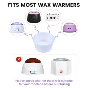 Delanie 2Pcs Silicone Wax Warmer Liner for Hair Removal, Replacement Silicone Wax Pot Wax Bowl, 500ml, 16.9 Oz