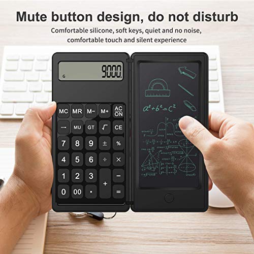 Calculators,JEOEUS,Doodle Pad Calculators,Kids Calculator，Calculator with Writing Tablet，Calculator Desktop,6 LCD Writing TabletCalculator12 Digit Display, Electronic Board Drawing/Memo Pads