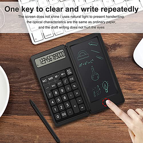 Calculators,JEOEUS,Doodle Pad Calculators,Kids Calculator，Calculator with Writing Tablet，Calculator Desktop,6 LCD Writing TabletCalculator12 Digit Display, Electronic Board Drawing/Memo Pads