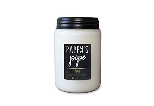 Milkhouse Candle Company, Farmhouse Collection, 26 Ounce Apothecary Jar, Pappy's Pipe