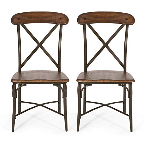 Christopher Knight Home Stroble Dining Chair Sets, Dark Brown + Espresso