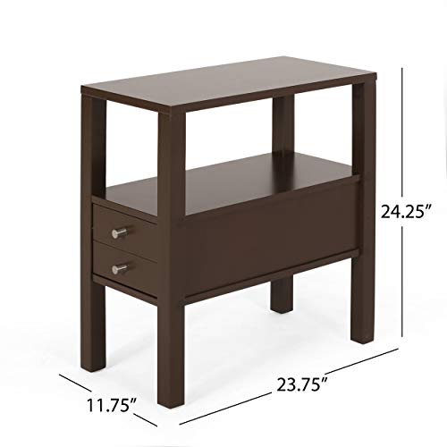 Christopher Knight Home Timber END Table, Dark Walnut