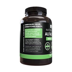 Pure Original Ingredients Alfalfa Leaf (365 Capsules) No Magnesium Or Rice Fillers, Always Pure, Lab Verified