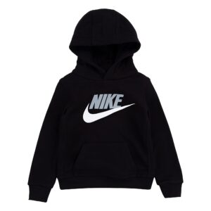 nike baby boy's club fleece pullover hoodie (toddler) black 3 toddler