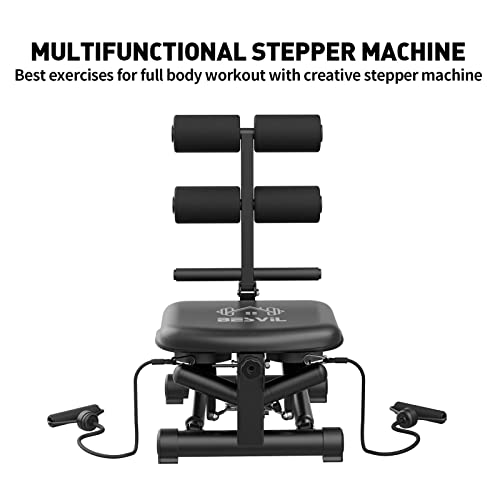 BESVIL Stepper ABS Workout Equipment AB Machine Total Body Workout Fitness Exercise Machine Stepping Exercise Machine for Home Gym Workout,Black