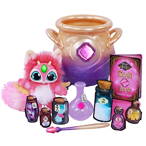 Magic Mixies Magical Misting Cauldron with Interactive 8 inch Pink Plush Toy and 50+ Sounds and Reactions