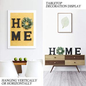 Wood Home Sign for Wall Decor Wooden Home Letters with Wreath Artificial Eucalyptus Modern Decorative Hanging Farmhouse Home Sign for Living Room Kitchen Christmas Housewarming Gift