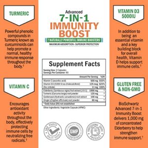 Immune Support Supplement with Zinc Vitamin C Vitamin D 5000 IU Elderberry Ginger D3 Goldenseal - Dr Approved Immunity Vitamins for Adults Women and Men - Natural Immune System Booster Defense -120ct