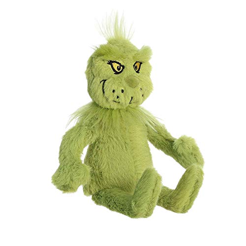 Aurora® Whimsical Dr. Seuss™ Grinch Stuffed Animal - Magical Storytelling - Literary Inspiration - Green 7 Inches