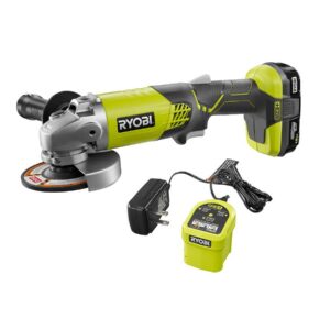 ryobi 18 one+ 18v cordless 4-1/2 in. angle grinder kit