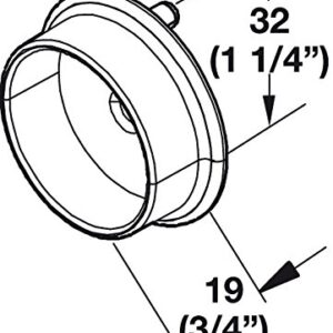 1 Pair for 1 5/16" Diameter Closet Rod Wardrobe Tube End Supports (Matt aluminum)