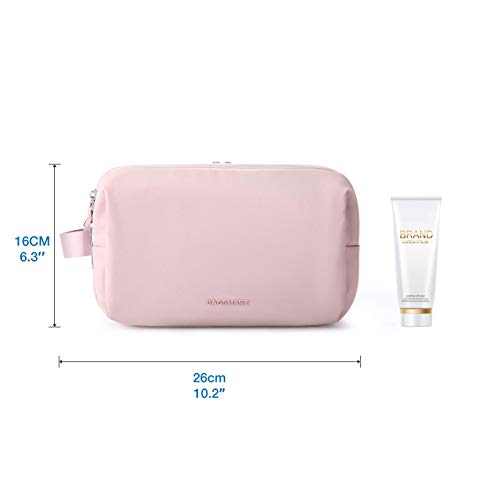 BAGSMART Toiletry Bag for Men, Travel Toiletry Organizer Dopp Kit Water-resistant Shaving Bag for Toiletries Accessories, Door Room Essentials, Pink