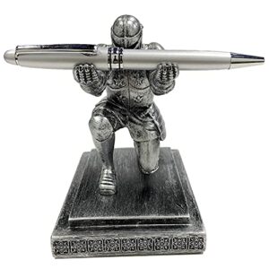 Ofiedx Executive Knight Pen Holder with a Pen Personalized Desk Accessories Decor Home Office Cool Pen Stand Iron