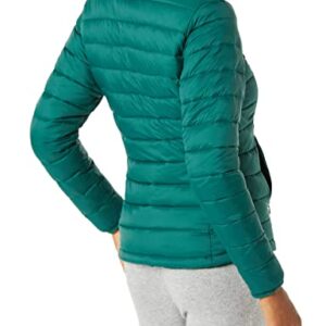 Amazon Essentials Women's Lightweight Long-Sleeve Water-Resistant Puffer Jacket (Available in Plus Size), Dark Emerald Green, X-Large