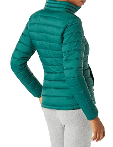 Amazon Essentials Women's Lightweight Long-Sleeve Water-Resistant Puffer Jacket (Available in Plus Size), Dark Emerald Green, X-Large