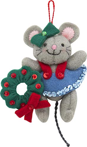 Bucilla 89288E Felt Applique Christmas Ornament Kit, Night Before Christmas, Set of 6