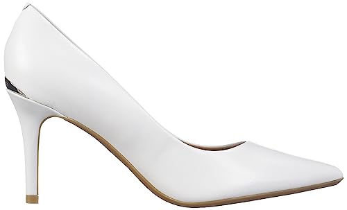 Calvin Klein Women's Gayle Pump, White Leather, 7.5