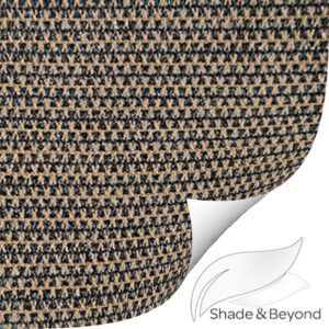 Shade&Beyond Sun Sail Shade Canopy Rectangle 10' x 13' 185GSM Shade Sail for Patio Deck Yard Backyard Outdoor Facility and Activities Brown, (We Make Custom Size)