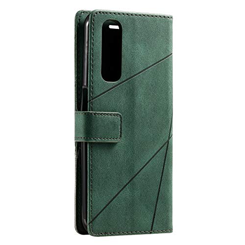 QiongNi Case for Oppo Realme 7 Case Cover,Case for Oppo Realme Narzo 20 Pro,Case for Oppo Realme 7 RMX2151 RMX2155 / Realme Narzo 20 Pro RMX2161 RMX2163 Case Flip Pu Leather Cover Green