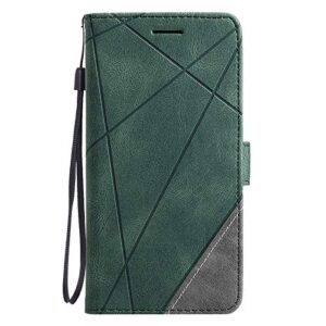 QiongNi Case for Oppo Realme 7 Case Cover,Case for Oppo Realme Narzo 20 Pro,Case for Oppo Realme 7 RMX2151 RMX2155 / Realme Narzo 20 Pro RMX2161 RMX2163 Case Flip Pu Leather Cover Green