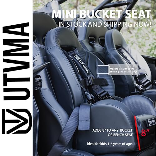 UTVMA Mini Bucket Seat for kids (Fits Stock and Aftermarket Seats)