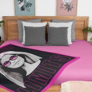 INTIMO Barbie Crushin' Limits Super Soft and Cuddly Plush Fleece Throw Blanket 50" x 60" (127cm x152cm)