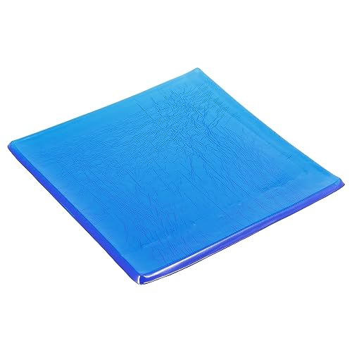 F FIERCE CYCLE 25x25x1cm Motorcycle Seat Gel Pad Shock Absorption Mat Comfortable Soft Cushion Blue