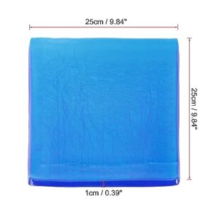 F FIERCE CYCLE 25x25x1cm Motorcycle Seat Gel Pad Shock Absorption Mat Comfortable Soft Cushion Blue