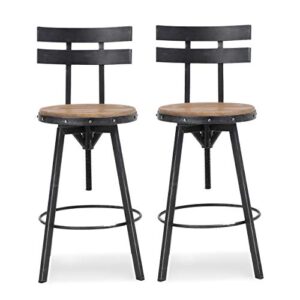 christopher knight home jutte barstool sets, antique + black brush silver