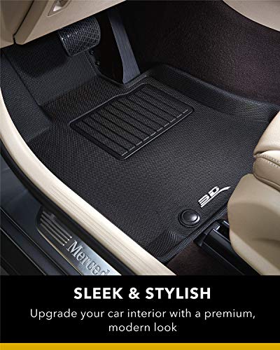 3D MAXpider Custom Fit Kagu Floor Mat (Black) Compatible with Volvo S60/V60 Hybrid 2019-2023 - Second Row