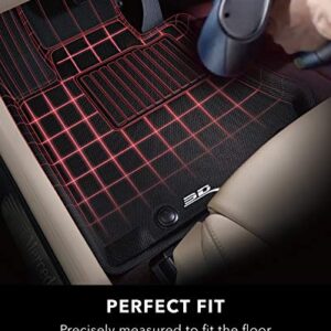 3D MAXpider Custom Fit Kagu Floor Mat (Black) Compatible with Volvo S60/V60 Hybrid 2019-2023 - Second Row