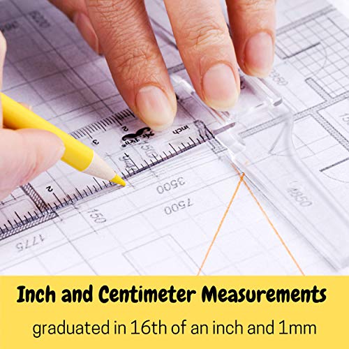 Mr. Pen- 12 Inches Plastic 3 Pack, T Square Ruler, Transparent, Drafting T Square, T Ruler for Crafting, Clear