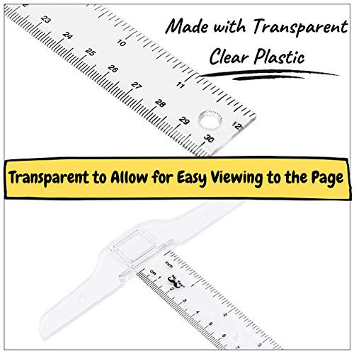 Mr. Pen- 12 Inches Plastic 3 Pack, T Square Ruler, Transparent, Drafting T Square, T Ruler for Crafting, Clear