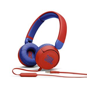 JBL JR 310 - Kids On-Ear Headphones (Red/Blue), Small