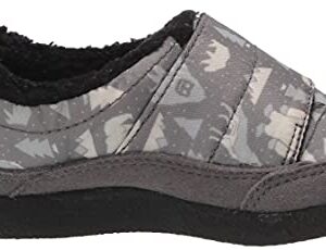 KEEN Kids Howser Low Wrap Casual Slippers, Steel Grey/Star White, 6 US Unisex Toddler