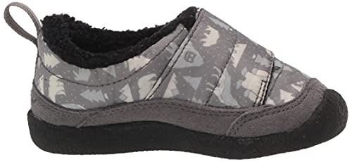 KEEN Kids Howser Low Wrap Casual Slippers, Steel Grey/Star White, 6 US Unisex Toddler