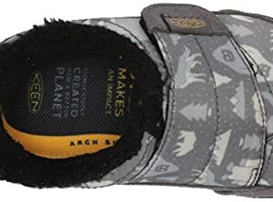 KEEN Kids Howser Low Wrap Casual Slippers, Steel Grey/Star White, 6 US Unisex Toddler