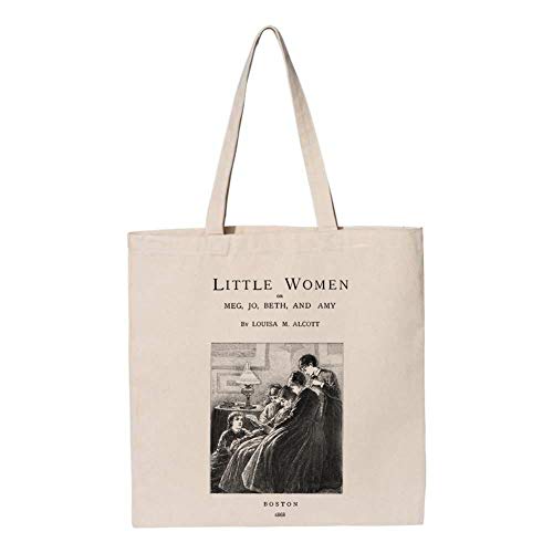 Literary tote bag. Handbag with book design. Book Bag. Library bag. Market bag (Little Women)