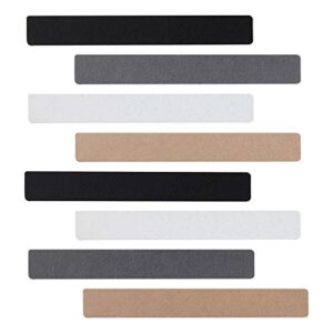 afumazi 8pcs felt board tile bulletin board bar strip for wall, self-adhesive memo pin board with 24pushpins, corkboard strip for office home classroom(color)