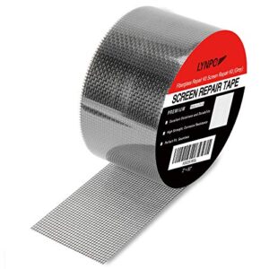 window screen repair kit tape fiberglass repair kit for window screen and screen door tears holes 3-layer strong adhesive window screen mesh repair waterproof screen repair kit（2"×80 "）grey